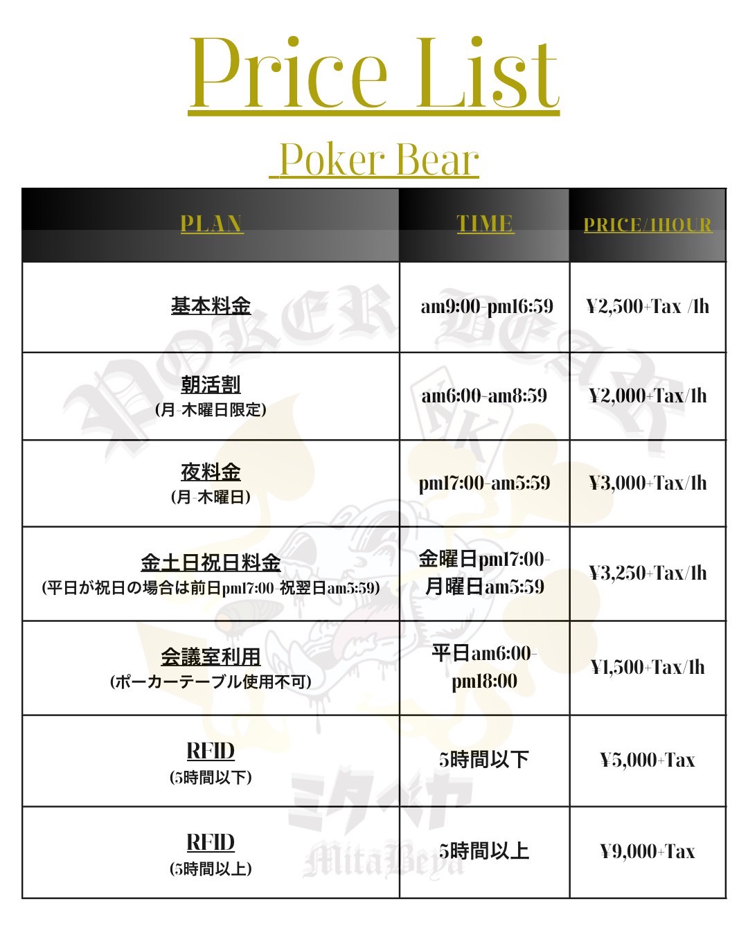 ミタベヤ - POKER BEAR ポーカー部屋